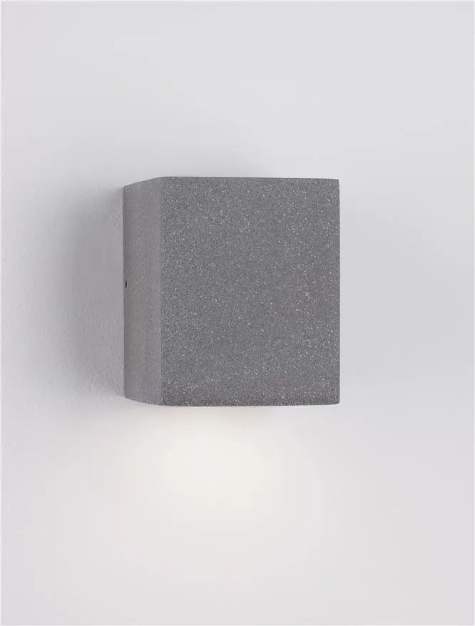 NV 9540209 Venkovní nástěnné svítidlo EMILE šedý beton skleněný difuzor LED 5W 3000K 120-230V IP65 světlo dolů - NOVA LUCE