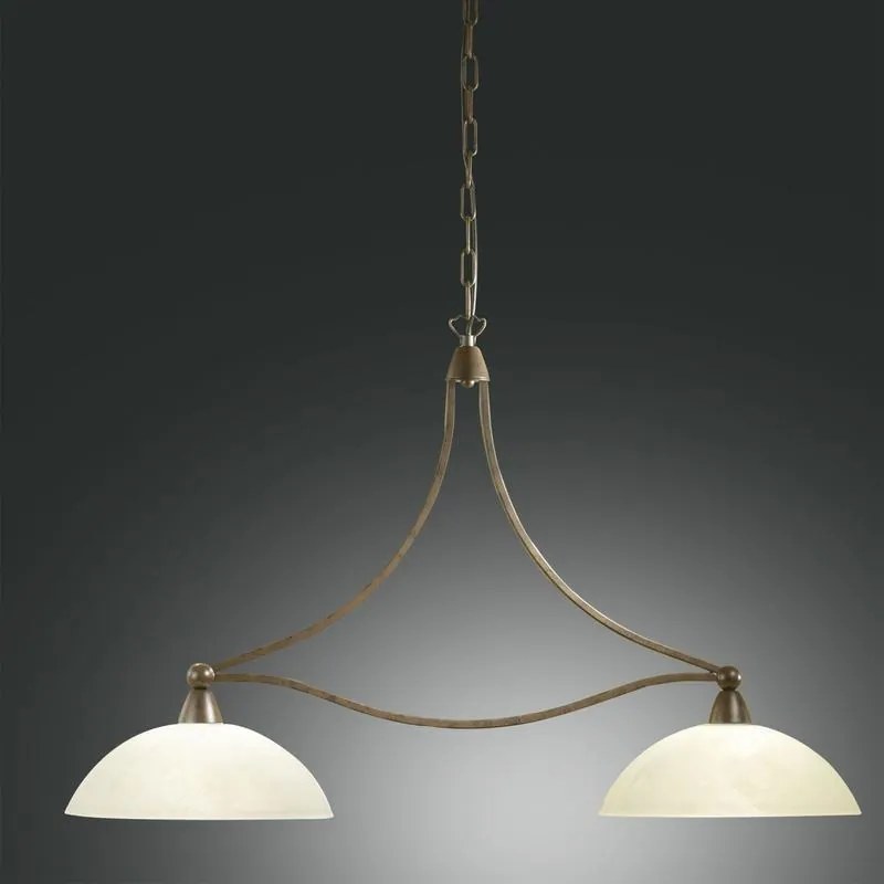 Fabas luce 2498-46-171 Devon, závěsné svítidlo v klasickém stylu, 2x100W, tmavá rez