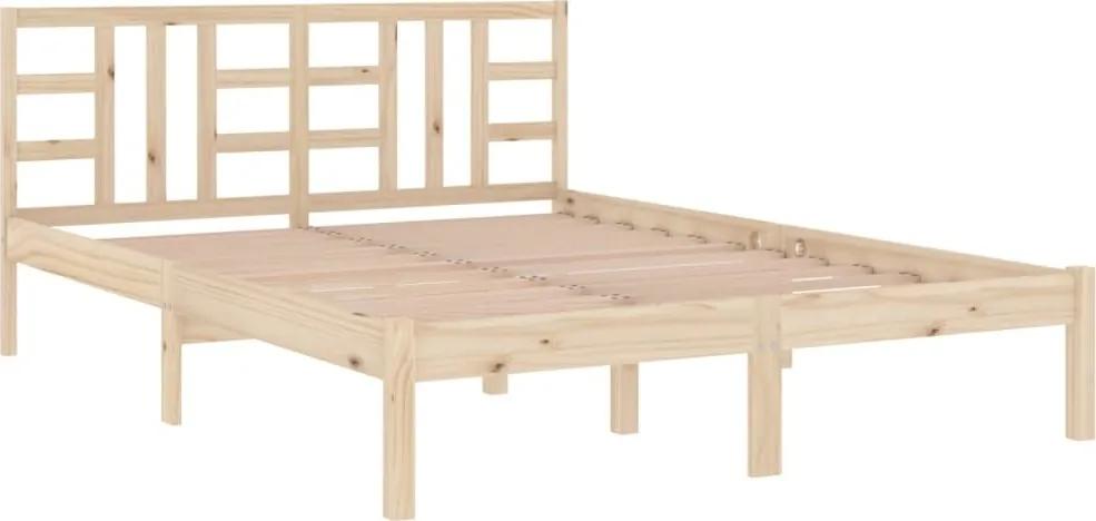 vidaXL Rám postele masivní dřevo 120 x 200 cm [3105400] Barva: Bílá