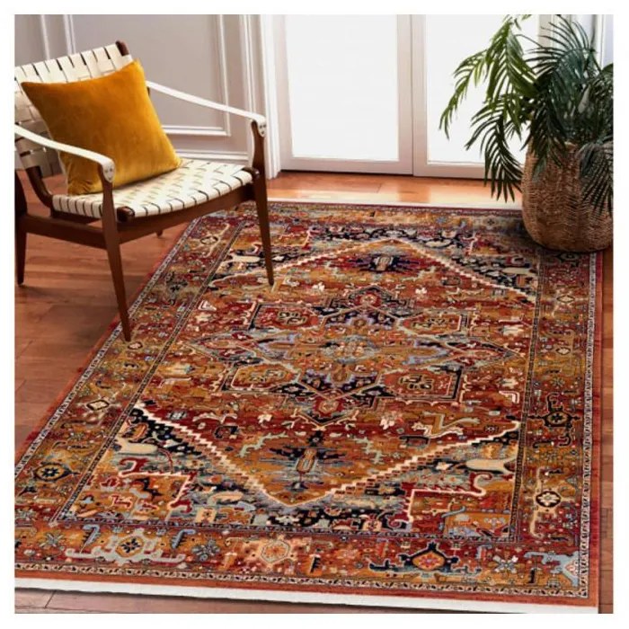 Vlněný kusový koberec Keshan terakotový 300x380cm