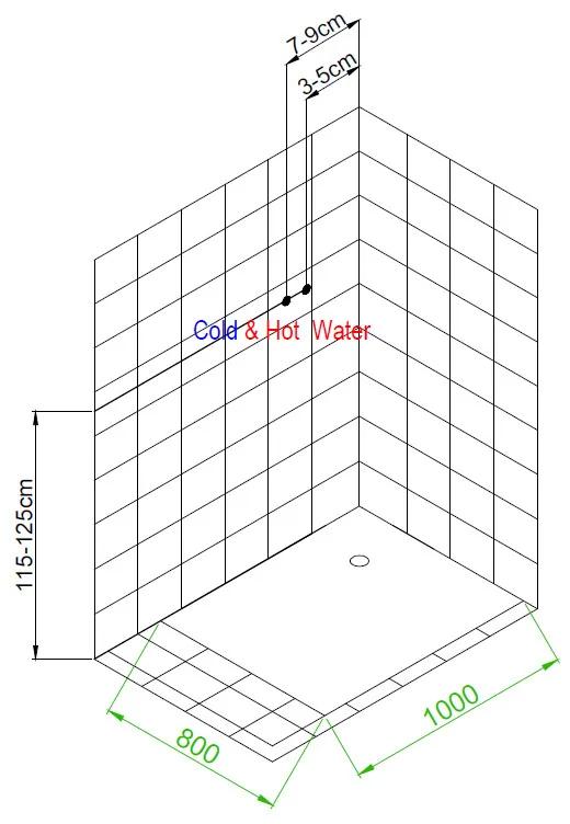BPS-koupelny Hydromasážní box HYD-AL100 levý, 100x80 cm