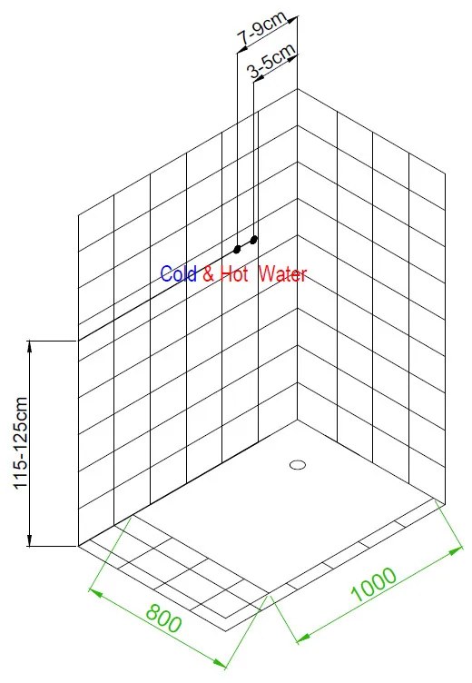 BPS-koupelny Hydromasážní box HYD-AL100 levý, 100x80 cm