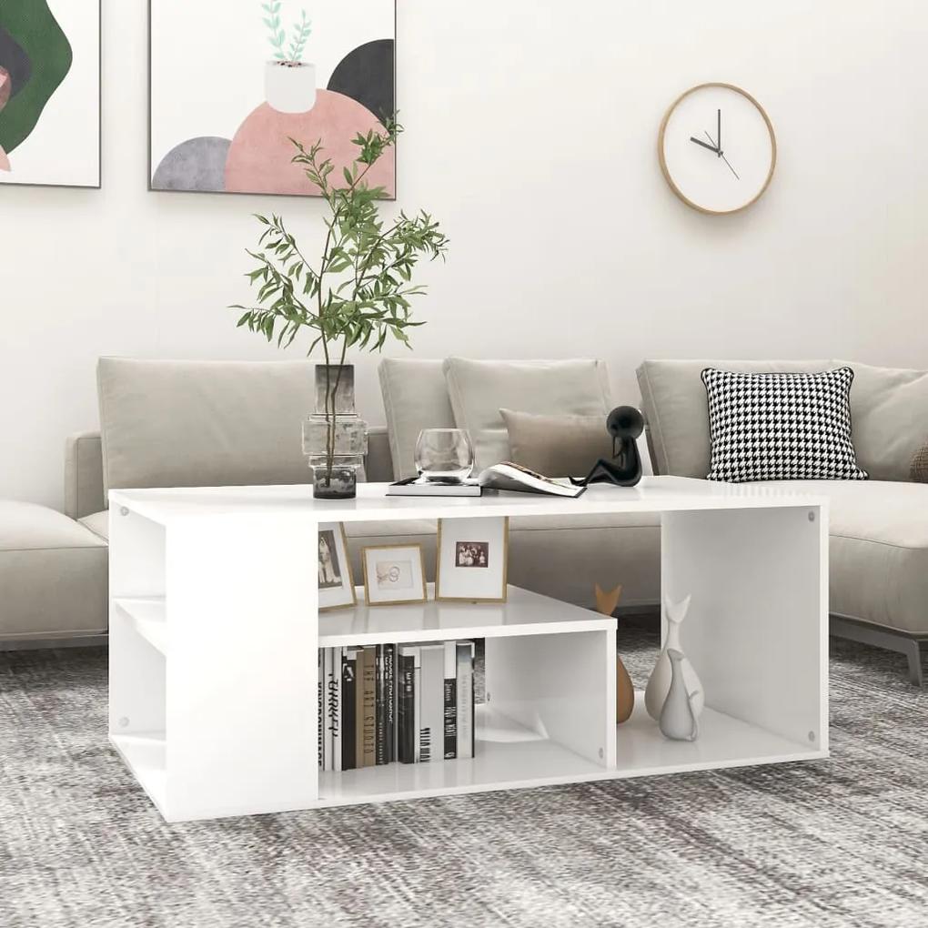 Konferenční stolek bílý 100 x 50 x 40 cm dřevotříska - Default Title