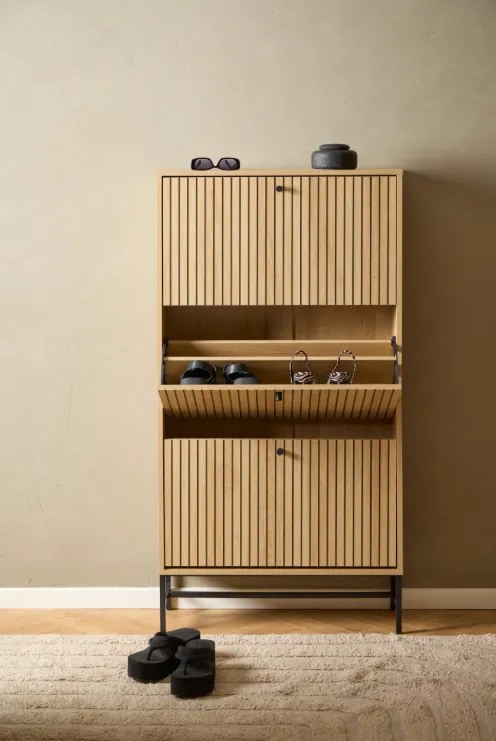Výklopný botník ALBANY 71,6 cm dub přírodní
