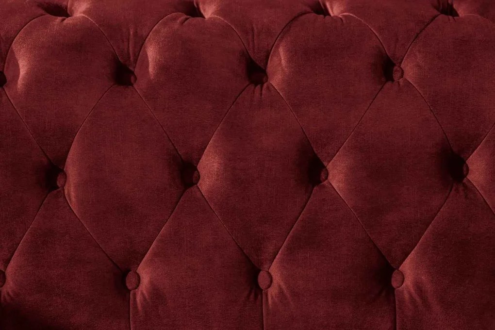 Designová trojsedačka Chesterfield 205 cm červený samet