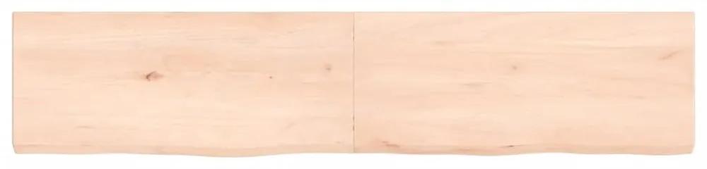 Petromila Nástěnná police 140x30x(2-4) cm neošetřené masivní dubové dřevo