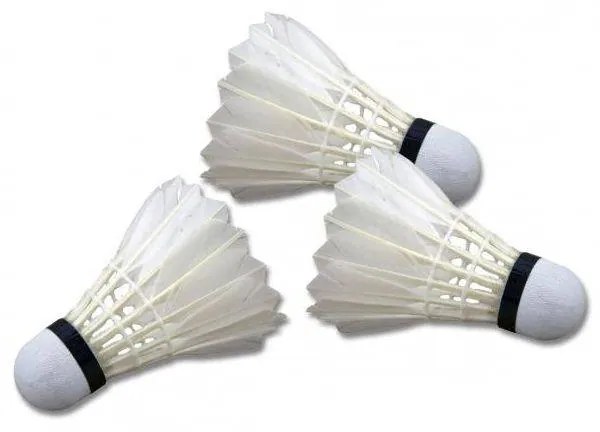 Míček badminton peří bílé