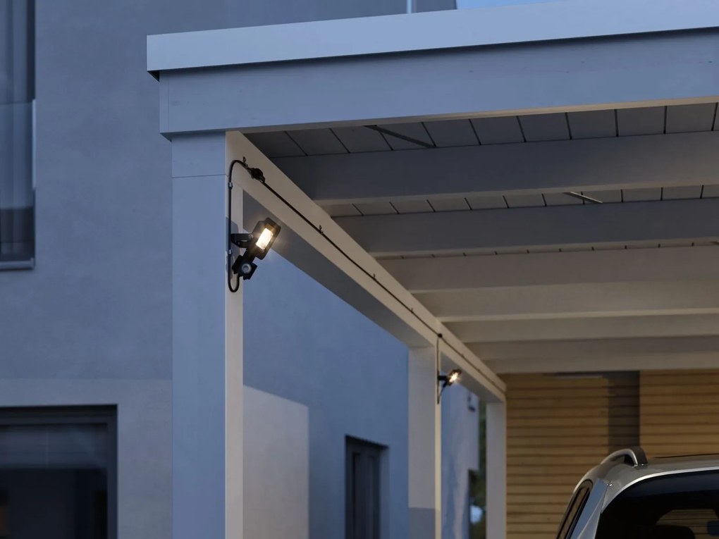 P 94585 Park + Light LED venkovní nástěnné svítidlo Bimea IP65 3000K 4,5W černá - PAULMANN
