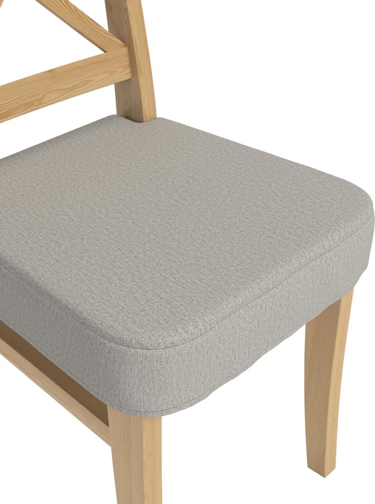 Sedák na židli IKEA Ingolf barva šedá látka pletený vzor