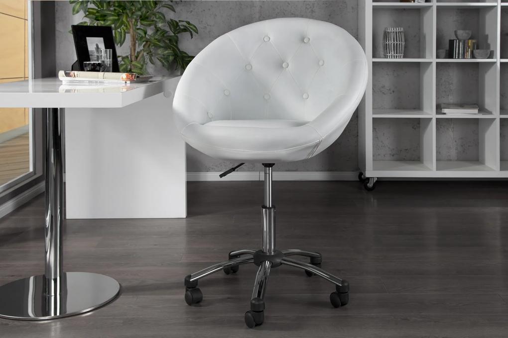 moderní kancelářské křeslo - couture, bílé | BIANO