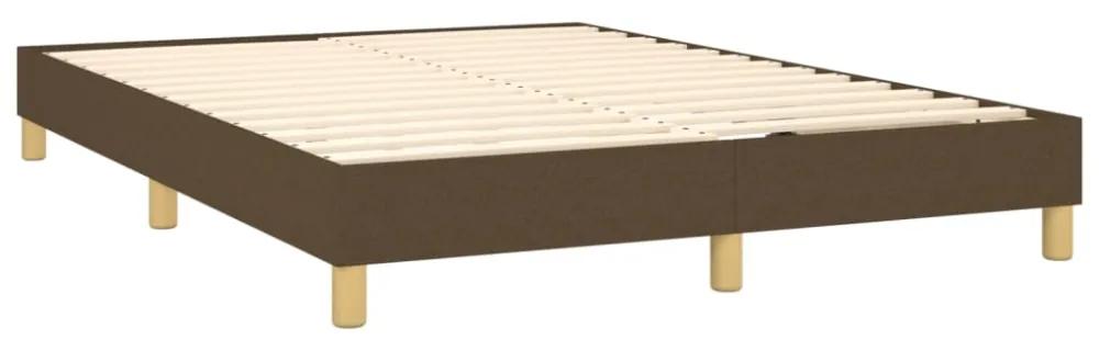 Box spring postel s matrací tmavě hnědá 140x200 cm textil,  3130436 HangarStore.cz