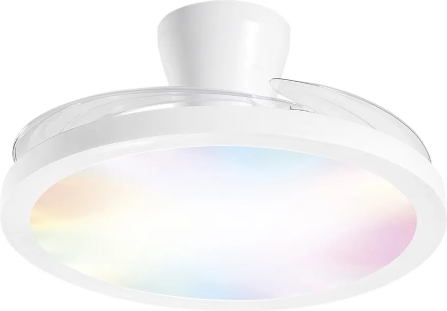 FAN LED-CONDOR-BCO Stropní svítidlo Condor bílý LED ventilátor 40 W, 4050 lm, CCT stmívatelné s RGB, digitální ovládání s RF dálkovým ovladačem, 24 - FANEUROPE