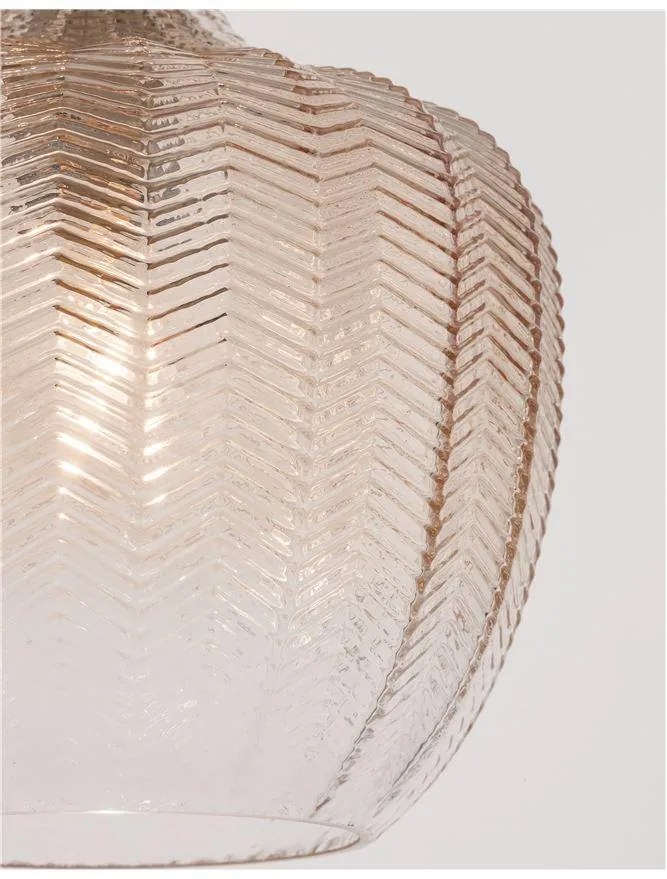 Nova Luce Závěsné svítidlo LONI, 24cm, E27 1x12W Barva: Champagne sklo