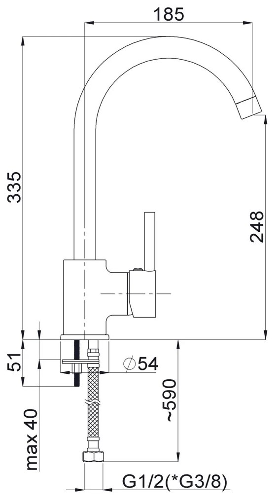 Olsen Spa ULTRA-33 dřezová baterie OLBAU33