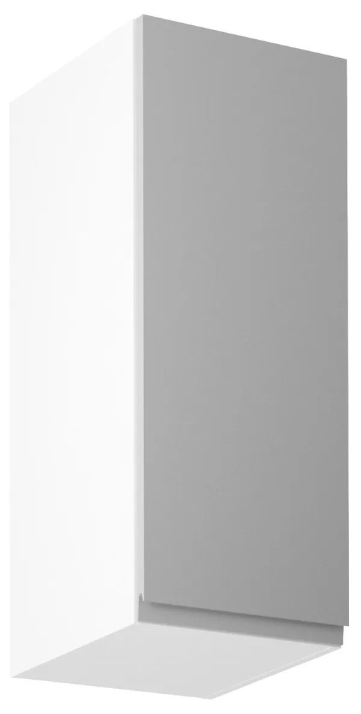 Horní kuchyňská skříňka ASPEN 30 cm; šedý lesk dvířka: pravá dvířka