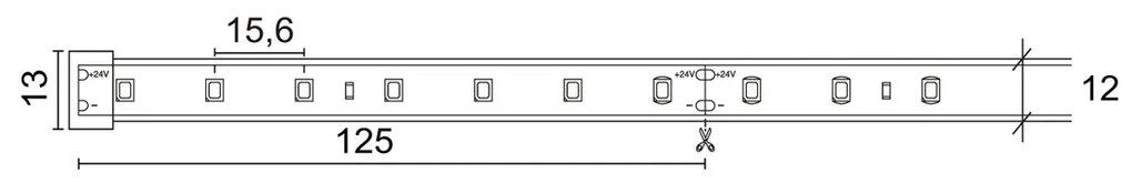 Indeluz 204DS-L3311FC0-00 24 V LED pásek Nilo Efficiency, 11W/m, 4000K, 5m, IP67