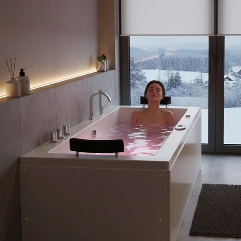 BPS-koupelny Hydromasážní vana RAMONA 640H 180x90 s ohřevem vody