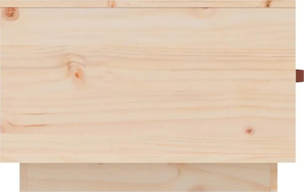 vidaXL Konferenční stolek 60x53x35 cm masivní borové dřevo [820966] Barva: Bílá