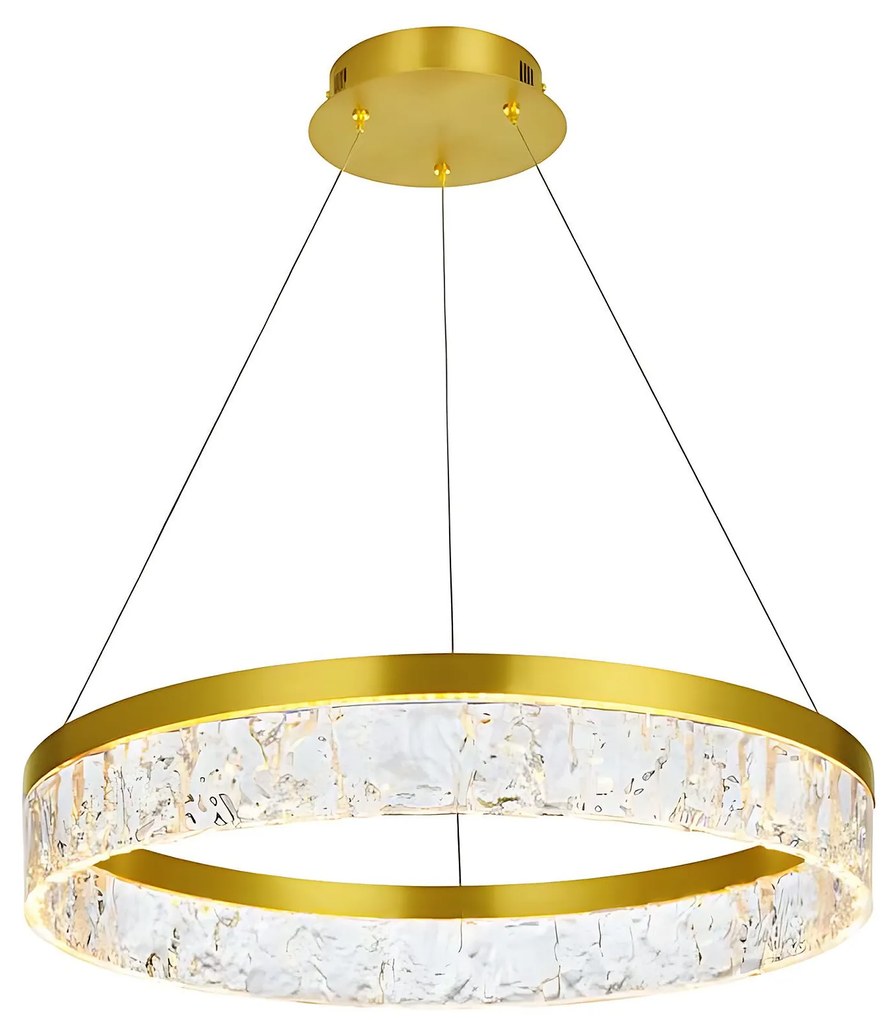 Toolight Toolight, LED závěsné osvětlení 50cm, 31W, 3000K, LHJ046-CP, zlatá lesklá, OSW-50021
