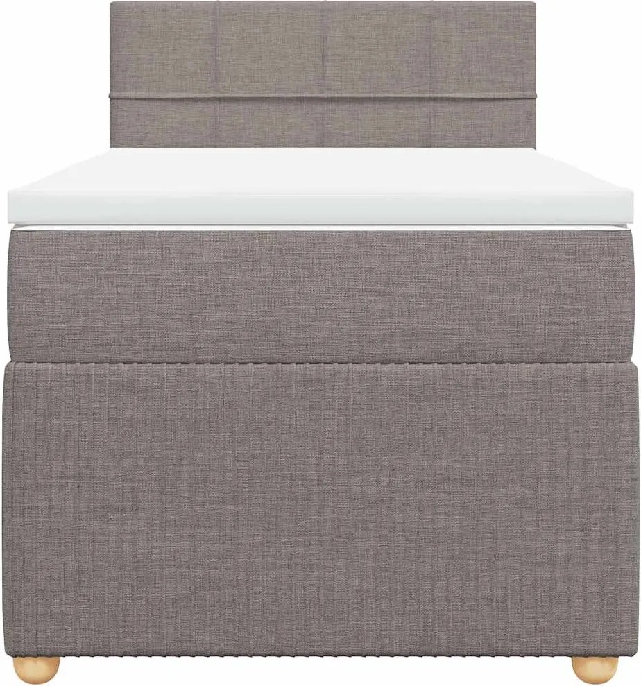 Box spring postel s matrací taupe 100 x 200 cm textil 3289671