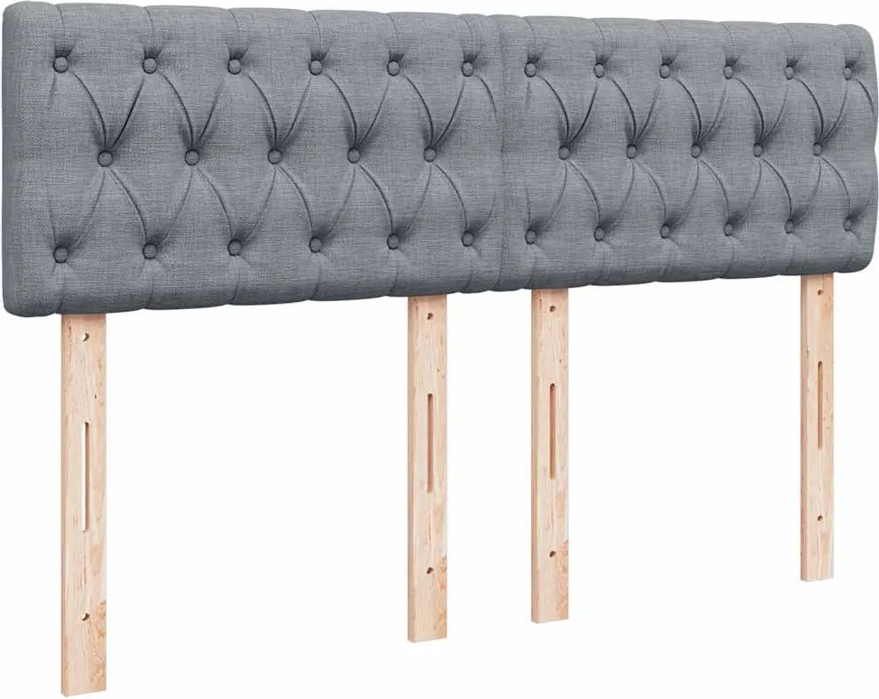 Box spring postel s matrací světle šedá 140 x 200 cm textil 3287486