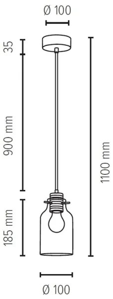 Spot-Light 1760174 - Lustr na lanku ALESSANDRO 1xE27/60W/230V