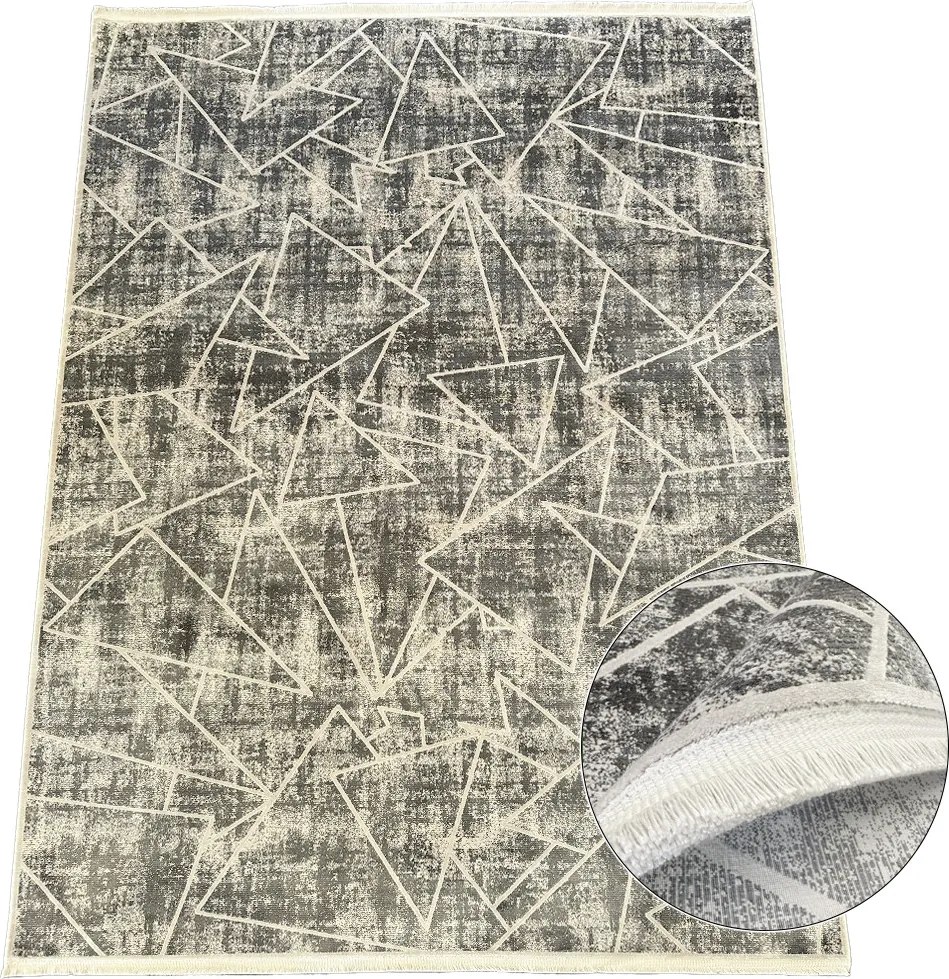 BE Koberec Creante 55064 GREY - šedý obdélníkový Rozměr: 80x150 cm