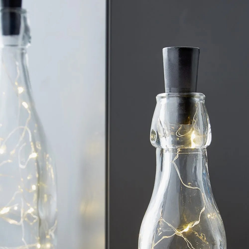 BOTTLE LIGHT LED Zátka na láhev světlo teplé - bílá