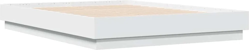 Rám postele bílý 140 x 190 cm kompozitní dřevo 3209870