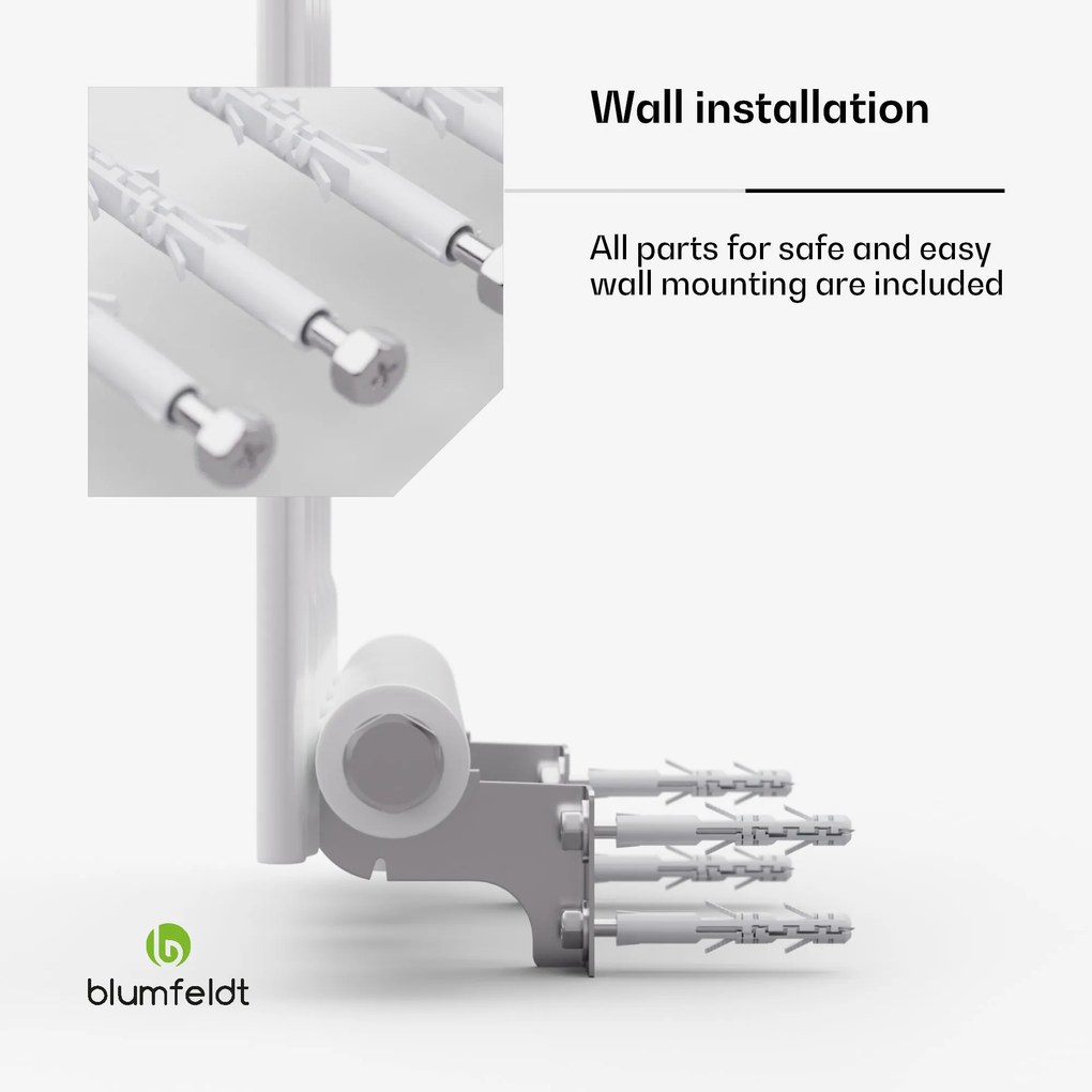 Blumfeldt Ontario, radiátor, 30 x 120, připojení 1/2", instalace na zeď, 733 W