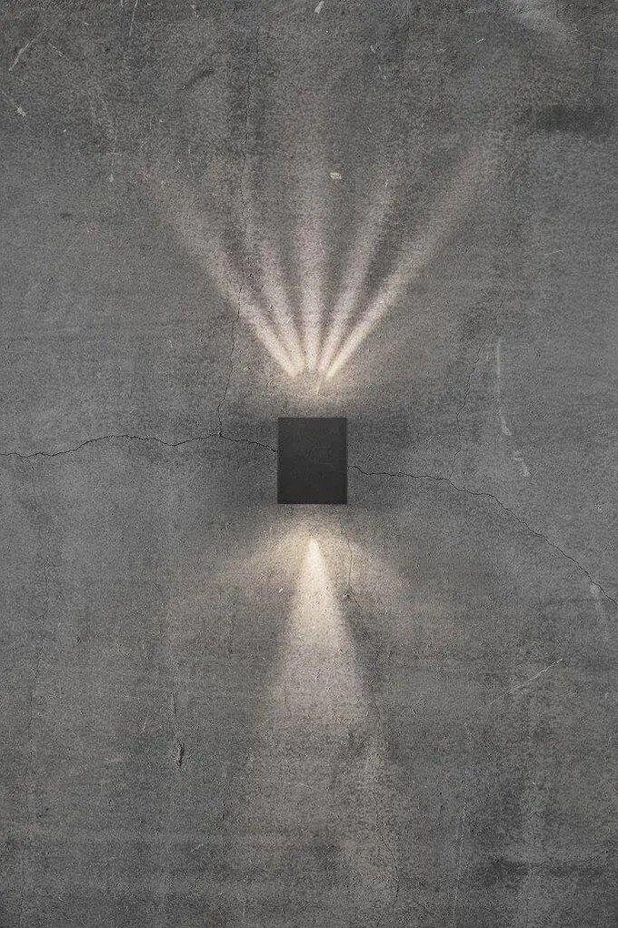 NOR 49711003 Venkovní nástěnné svítidlo Canto Kubi 2 2x6W LED černá čirá - NORDLUX