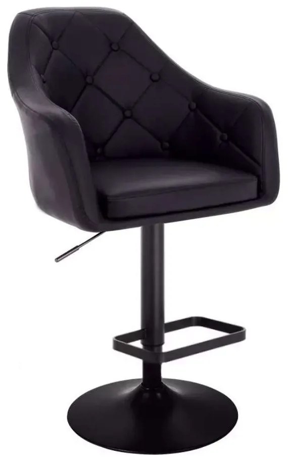 LuxuryForm DESIGN Barová židle ANDORA na černém talíři - černá