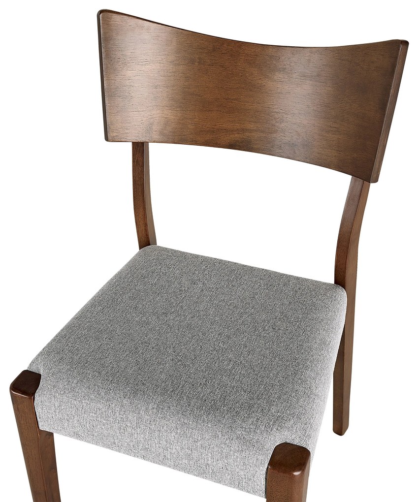 Sada 2 dřevěných jídelních židlí šedé EDEN Beliani