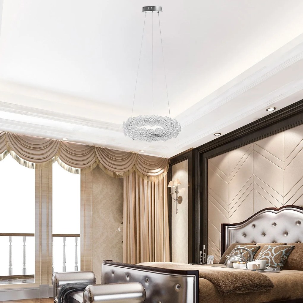 Toolight Toolight, LED závěsné svítidlo 57cm, 36W, 4000K, MS017-CP, chromová, OSW-09629