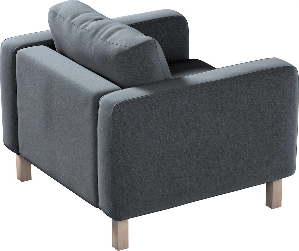 Potah na křeslo IKEA Karlstad, krátký barva šedá látka sametová