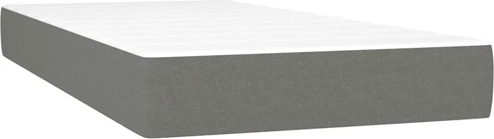 Box spring postel s matrací a LED tmavě šedá 120x190 cm textil 3270247