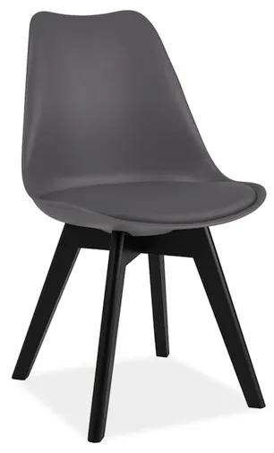 Jídelní židle Kris II - černo/šedá