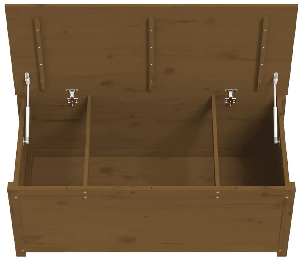 Úložný box medově hnědý 110 x 50 x 45,5 cm masivní borovice,  823542