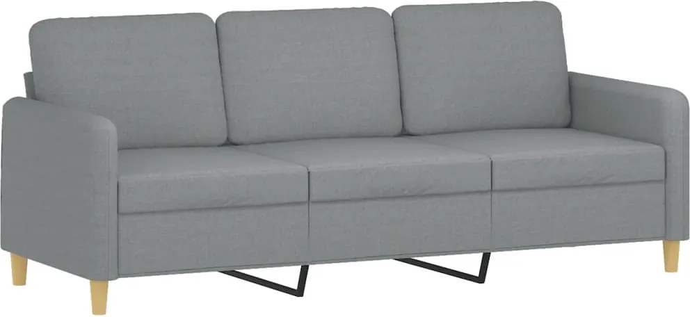 4dílná sedací souprava s polštáři světle šedá textil 3202078