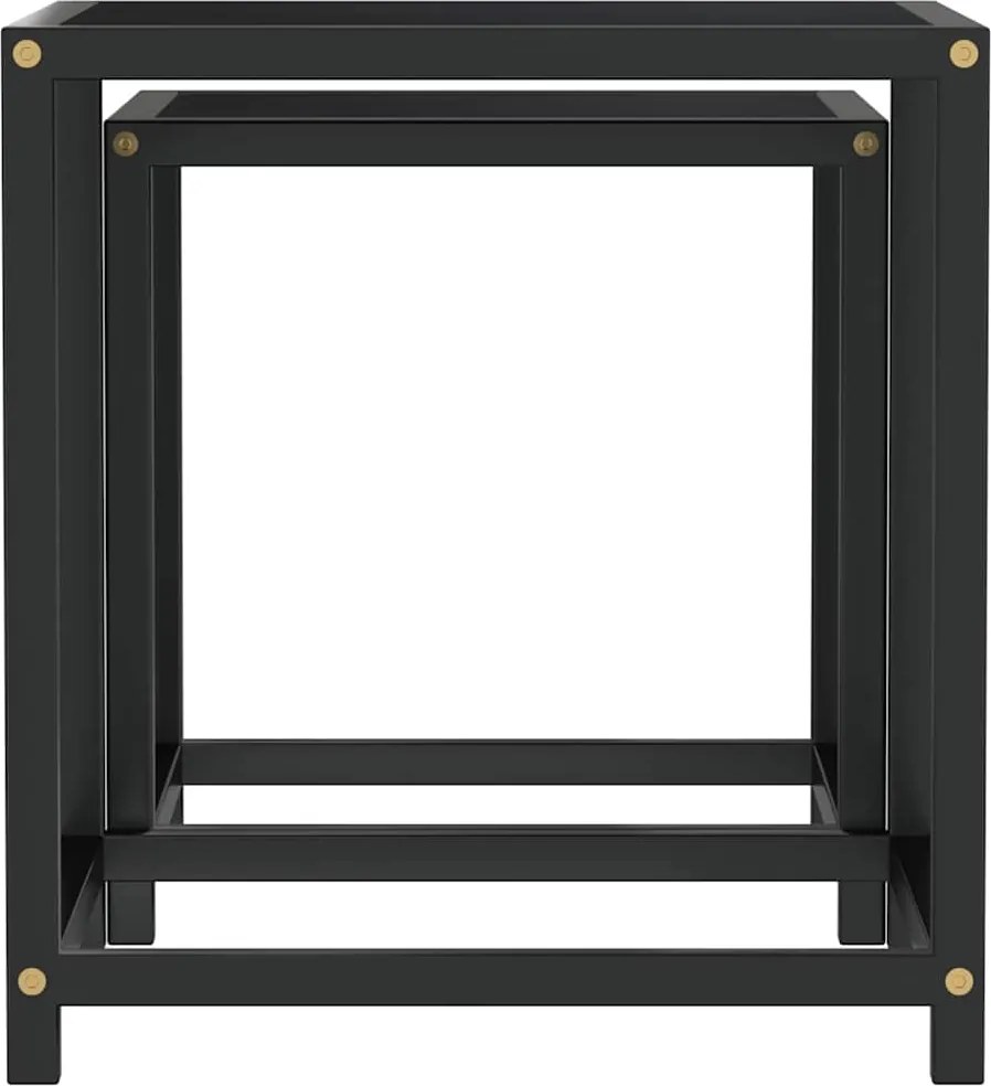 Čajové stolky 2 ks MDF černé 331658