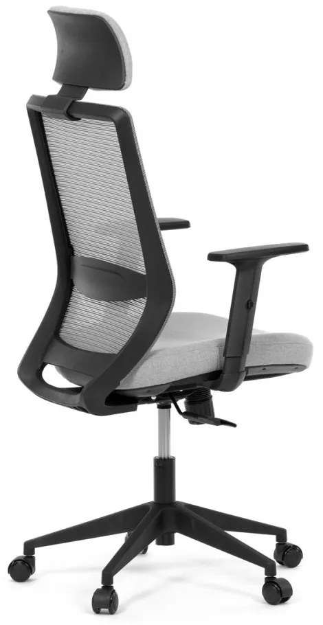 Kancelářská ergonomická židle SENA — síť / látka, černá / šedá