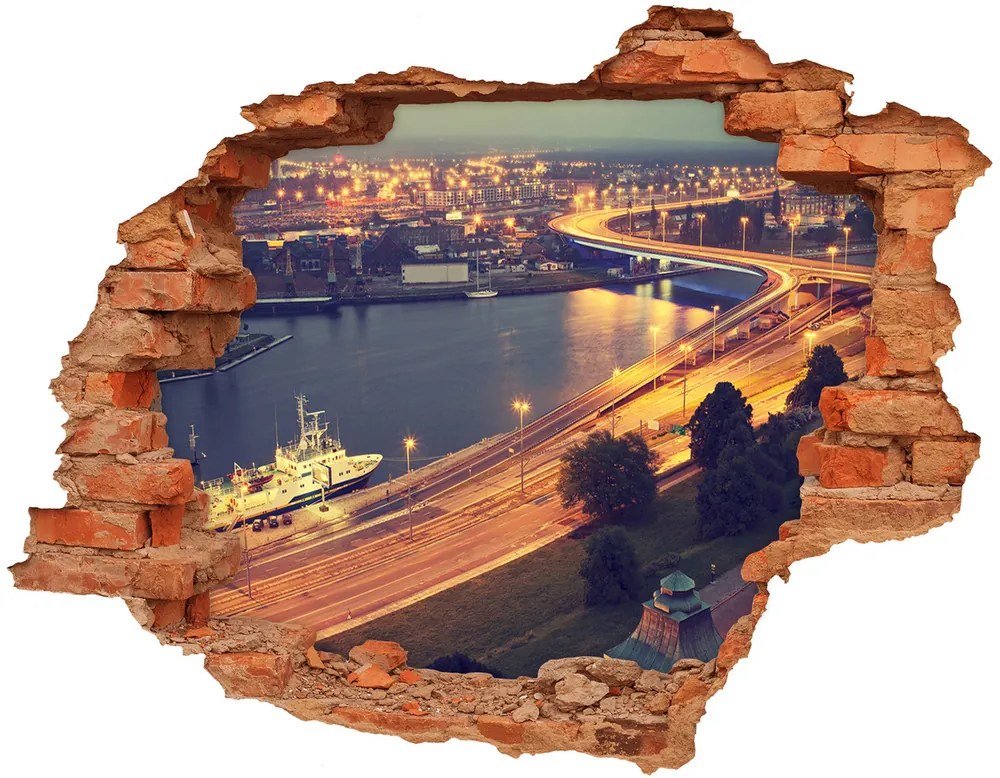 Wallmuralia Fototapeta díra na zeď 3D Štětín Polsko 90x70 cm