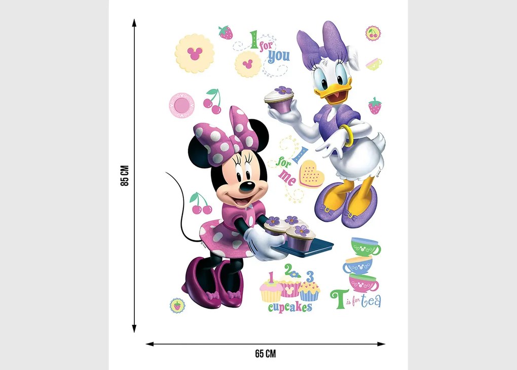 Dětská samolepka na zeď Disney Minnie a Daisy | 65 x 85 cm | DDK856