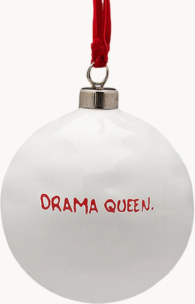 Ručně vyrobená vánoční ozdoba Drama Queen