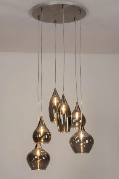 Závěsné designové svítidlo do obýváku Loft Lanterne Champagne Douglass