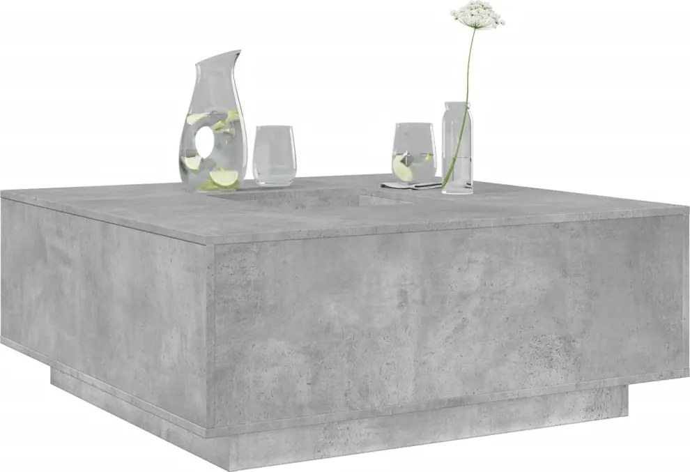 Konferenční stolek betonově šedý 100x100x40 cm kompozitní dřevo 3284052