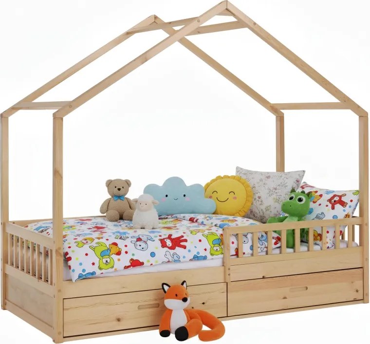 Postel Montessori BIANKA, 90x200, masiv přírodní Kondela 0000396818