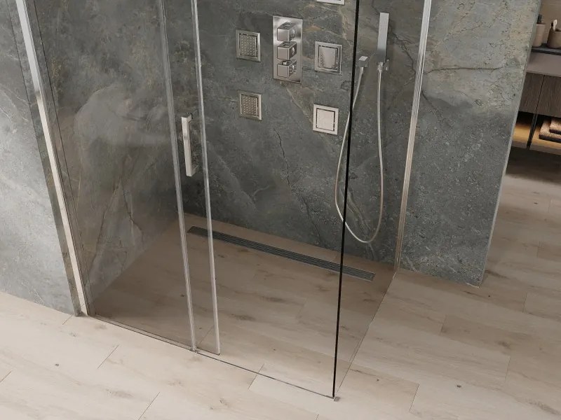 Mexen Omega sprchový kout 150x90cm, 8mm sklo, chromový profil-čiré sklo, 825-150-090-01-00