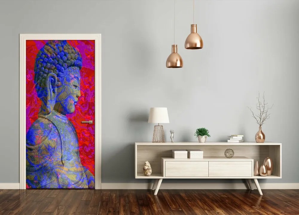 Samolepící fototapeta na dveře Abstrakde budha 95x205 cm