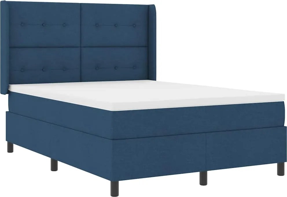 Postel s boxspringem s polštářem Modrá 200 x 160 cm textil 3341657